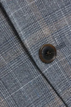 Paul Smith Checked Wool, Silk And Linenblend Suit
