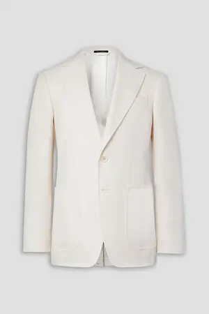 TOM FORD Shelton Wool, Mohair, Silk And Linenblend Blazer - Ecru