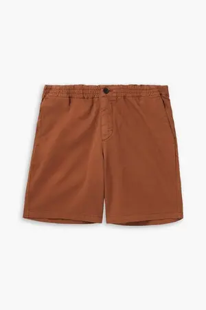 Mr P. Straightleg Garmentdyed Cottonblend Twill Shorts - Brick