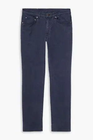 Boglioli Slimfit Straightleg Cottonblend Twill Pants - Navy