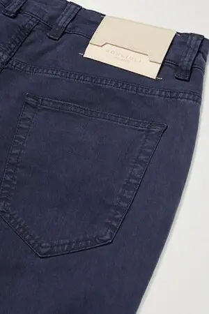 Boglioli Slim-fit Straight-leg Cotton-blend Twill Pants