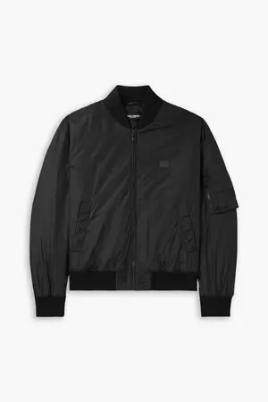 Dolce & Gabbana Logoappliquéd Shell Bomber Jacket - Black