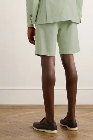 Boglioli Straightleg Pleated Cottonblend Shorts
