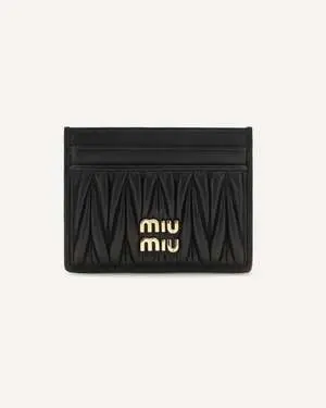 Miu Miu Matelassé Nappa Leather Card Holder