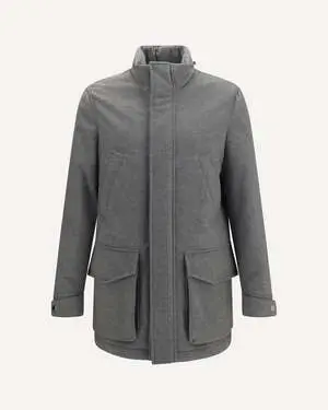 Brunello Cucinelli Cashmere Jacket With Zip And Buttons