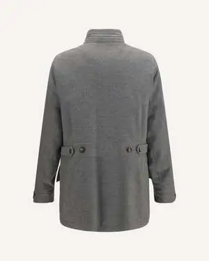Brunello Cucinelli Cashmere Jacket With Zip And Buttons