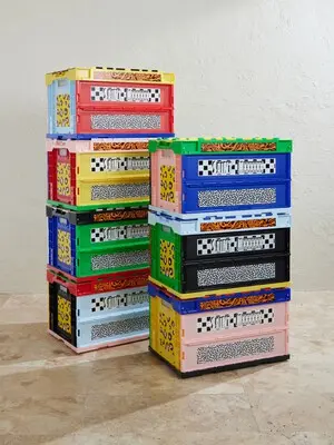 SAINT MXXXXXX Logo-printed Color-block Set Of 7 Foldable Boxes - Multi