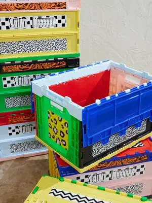 SAINT MXXXXXX Logo-printed Color-block Set Of 7 Foldable Boxes