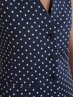 Max Mara Polka Dot Woven Waistcoat