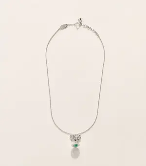 VIVIENNE WESTWOOD Octavie Pendant Necklace With Embellished Bow And Orb Motif