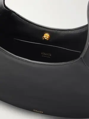 Khaite Joan Small Leather Shoulder Bag - Black