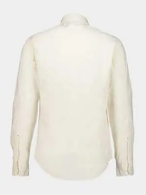 Orlebar Brown Latte Giles Cotton Poplin Shirt - Beige