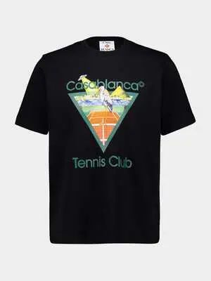 Casablanca Tennis Club Pyramid T-shirt - Black