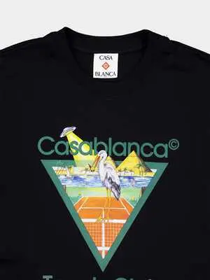 Casablanca Tennis Club Pyramid T-shirt - Black