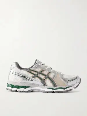 Asics Gel-kayano 12.1 Lace-up Mesh And Rubber Sneakers - Silver