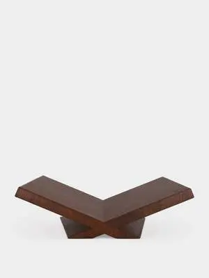Assouline Walnut Wood And Leather Bookstand - Brown