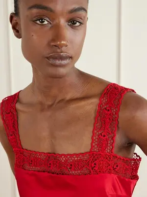 Staud Veronica Silk-satin Tank With Fish-motif Straps