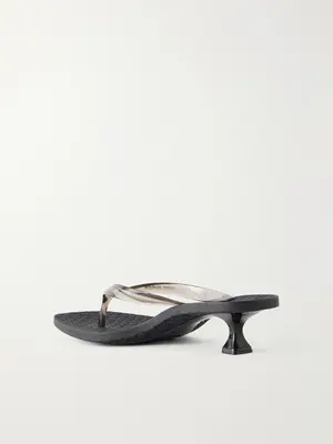 Tory Burch Sculptural Pvc Thong Sandals - Black