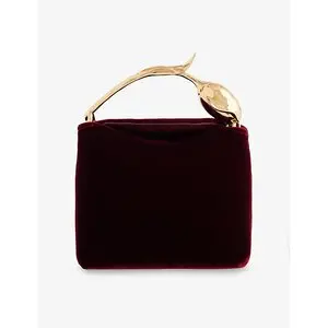 Erdem Micro Bloom Velvet Top-handle Bag - Malbec