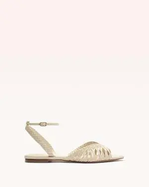 ALEXANDRE BIRMAN Agatha Flat Creamy - Eggshell