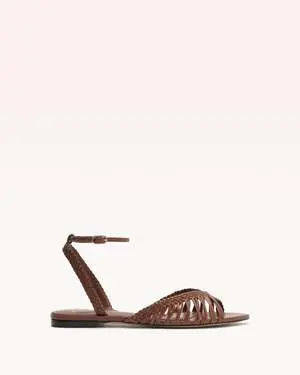 ALEXANDRE BIRMAN Agatha Flat Chocolate - Brown