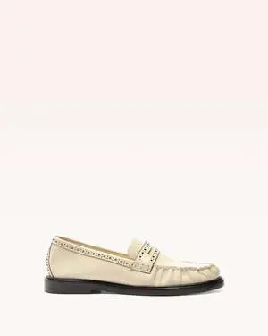 ALEXANDRE BIRMAN Soft Loafer Brogue - Eggshell