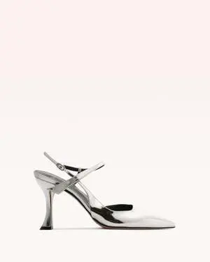 ALEXANDRE BIRMAN Tita Wrap 85 Pump - Silver