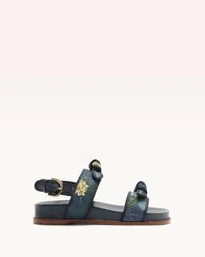 ALEXANDRE BIRMAN Grosgrain Raffia Sport Sandal Laguna - Blue