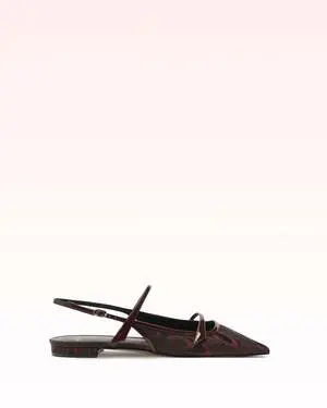 ALEXANDRE BIRMAN Tita Moire Flat - Cherry Lacquer