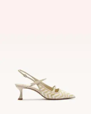 ALEXANDRE BIRMAN Tita Raffia Zig 60 - Eggshell