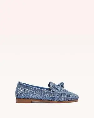 ALEXANDRE BIRMAN Raffia Penny Loafer - Petroleo