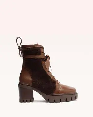 ALEXANDRE BIRMAN Shearling Clarita Combat Bootie 65