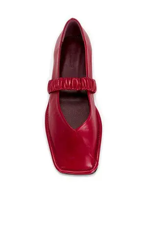 ALOHAS Leather Ballet Flats - Red