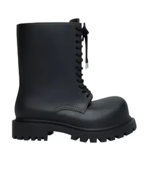 Balenciaga Steroid Combat Boots - Black