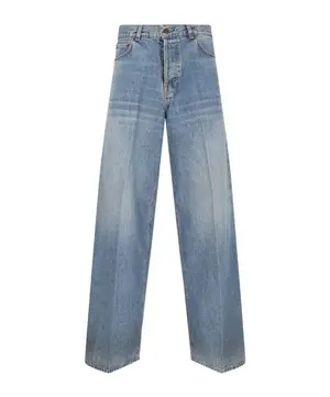 HAIKURE Bethany Logo Patch Wide-leg Jeans