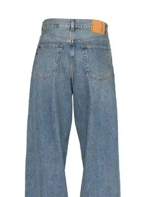 HAIKURE Bethany Logo Patch Wide-leg Jeans