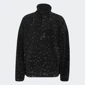 Adidas Xploric Climawarm High Pile Snap Pullover - Black