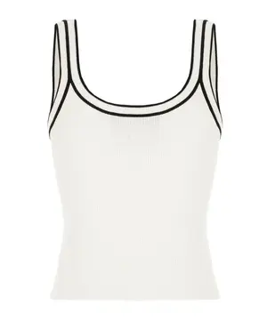 Iceberg Double-strap Knit Top - White
