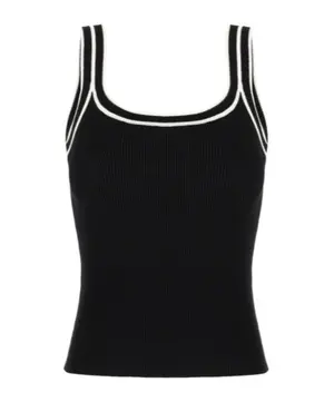 Iceberg Striped Knit Top - Black