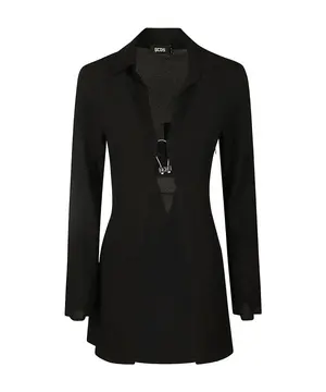 Gcds Long-sleeved Shirt - Black