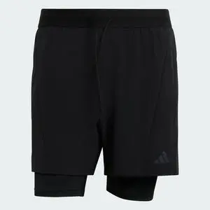 Adidas D4t Workout 2-in-1 Shorts - Black