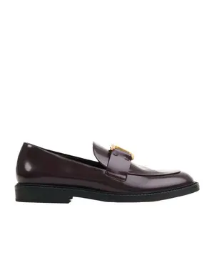 Chloé Marcie Slip-on Loafers With Logo Detail - Dark Ruby
