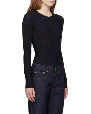 MAISON MARGIELA Logo Printed Crewneck Bodysuit