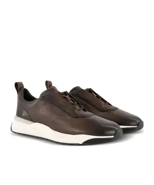 Santoni Perforated Low-top Sneakers