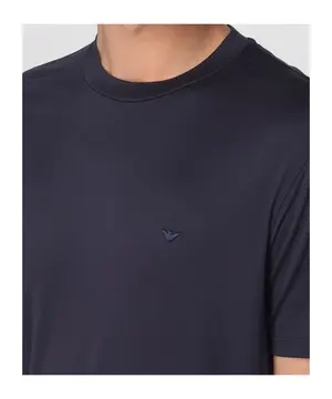 Emporio Armani Logo Embroidered Crewneck T-shirt