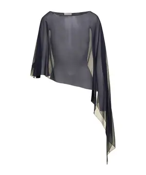 Antonelli Firenze Asymmetrical Blouse - Gray