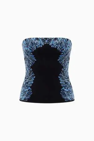 Ulla Johnson Madelie Strapless Knit Jacquard Top
