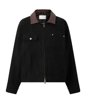 Aimé Leon Dore Ranch Leather-trimmed Cotton-canvas Jacket - Black
