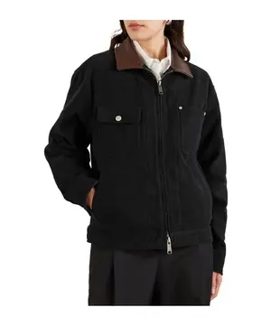Aimé Leon Dore Ranch Cotton-canvas Jacket With Leather Trim