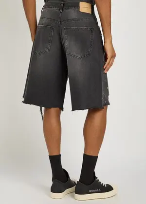ASKYURSELF Embellished Denim Shorts
